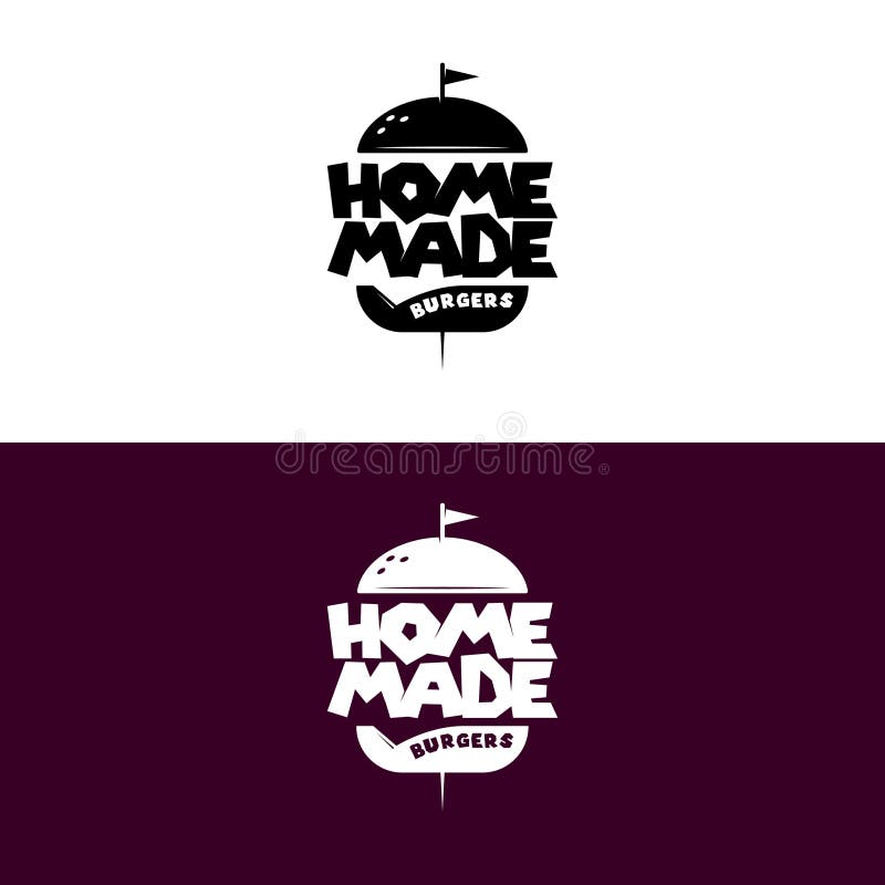 Homemade Burgers Retro Logo Stock Vector - Illustration of sticker ...