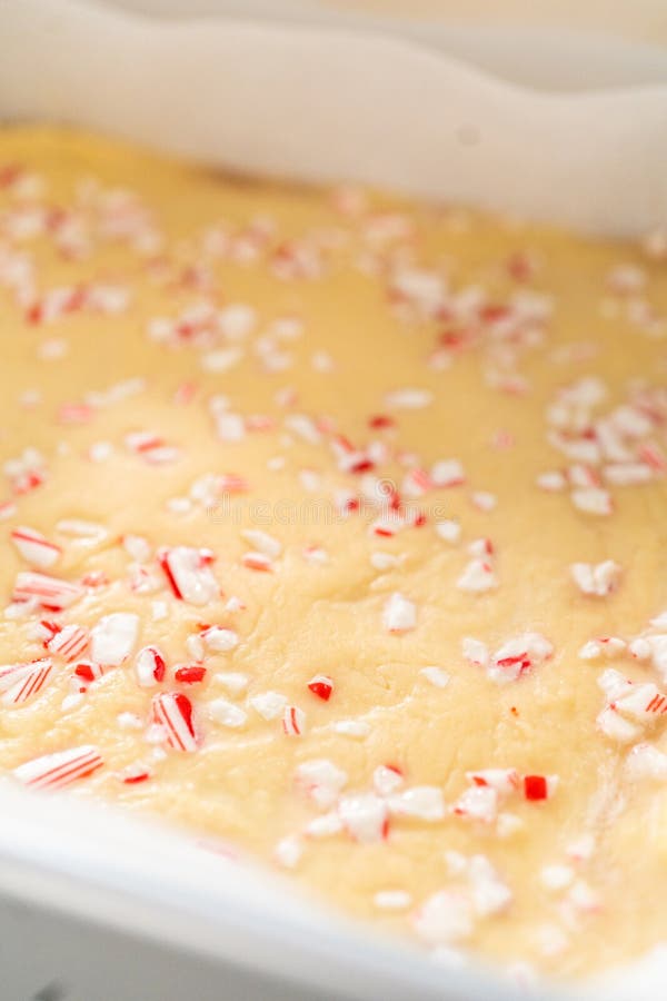 Homemade candy cane fudge stock image. Image of recipe - 269614355