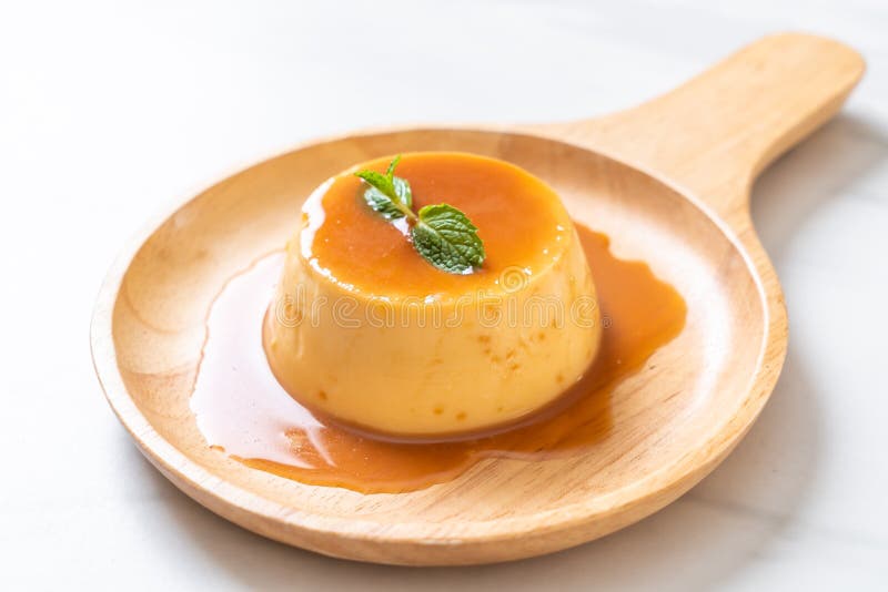 Homemade Caramel Custard Pudding Stock Image - Image of recipe, flan ...