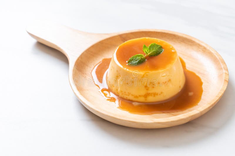 Homemade Caramel Custard Pudding Stock Image - Image of dessert, baked ...