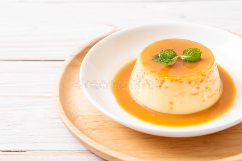 Homemade Caramel Custard Pudding Stock Photo - Image of dessert, baked ...