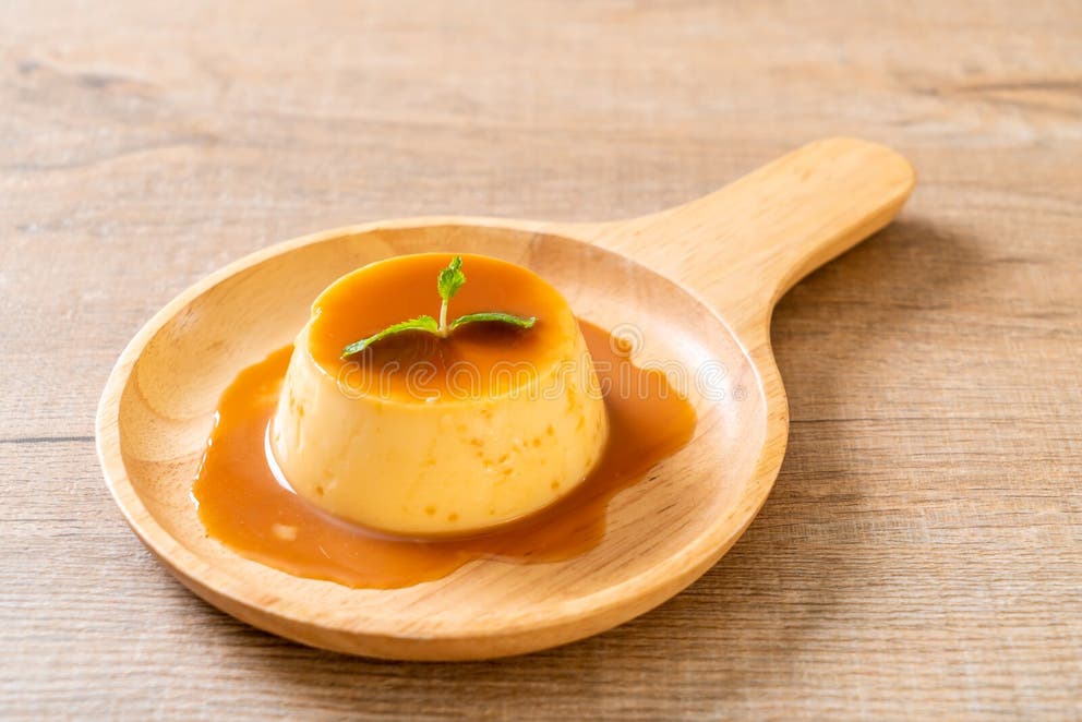 Homemade Caramel Custard Pudding Stock Image - Image of restaurant ...