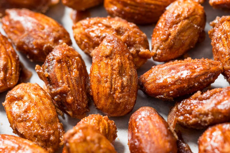 Homemade Caramelized Cinnamon Almonds Stock Photo - Image of cinnamon ...