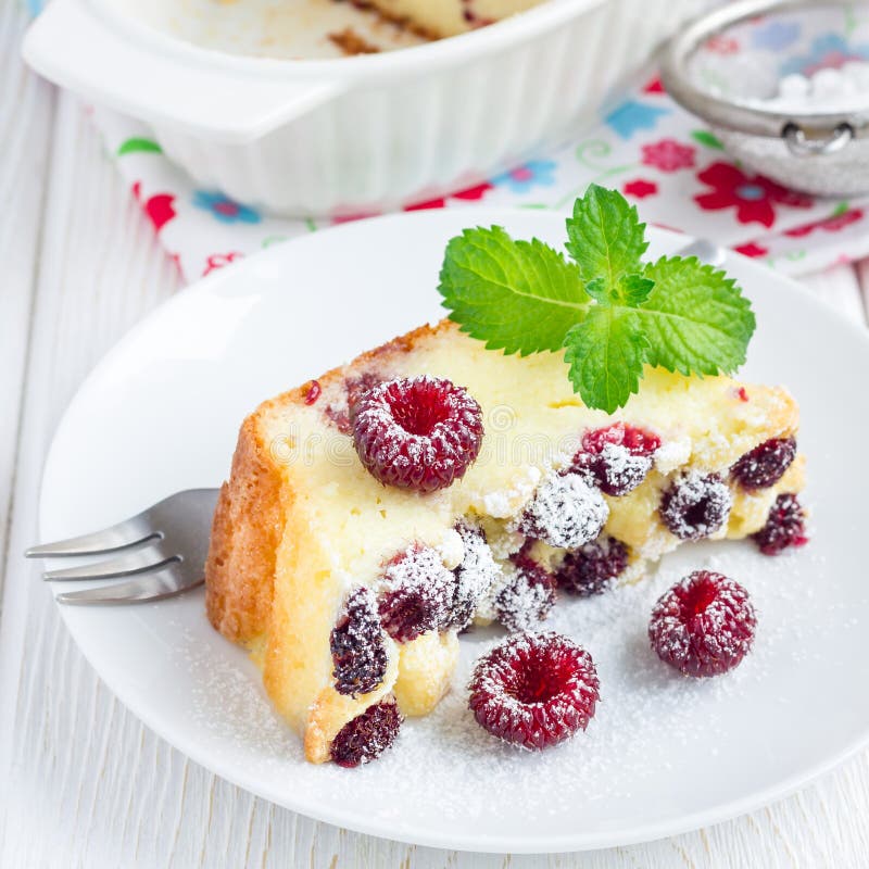 Homemade Casserole with Cottage Cheese, Semolina and Raspberries ...