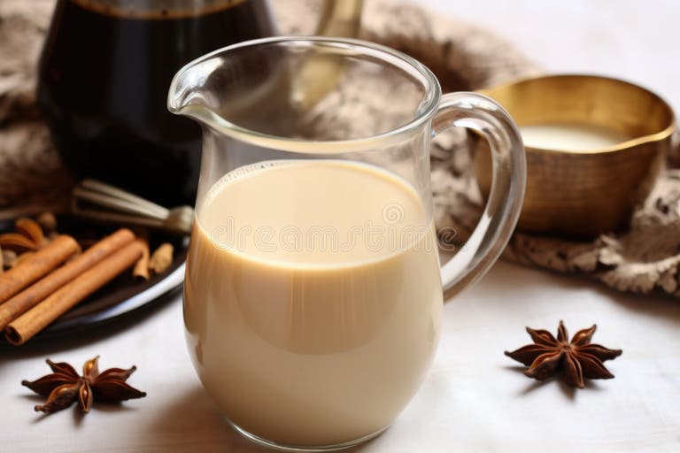 Homemade Chai Inside a Glass Pitcher Stock Image - Image of pitcher ...