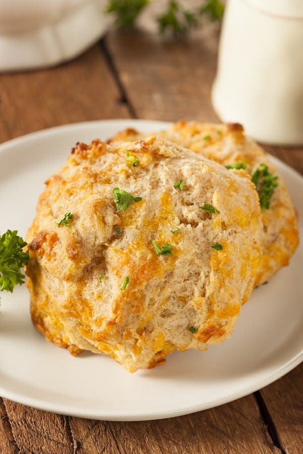 Homemade Cheddar Cheese Biscuits Stock Photo - Image of parsley, wheat ...