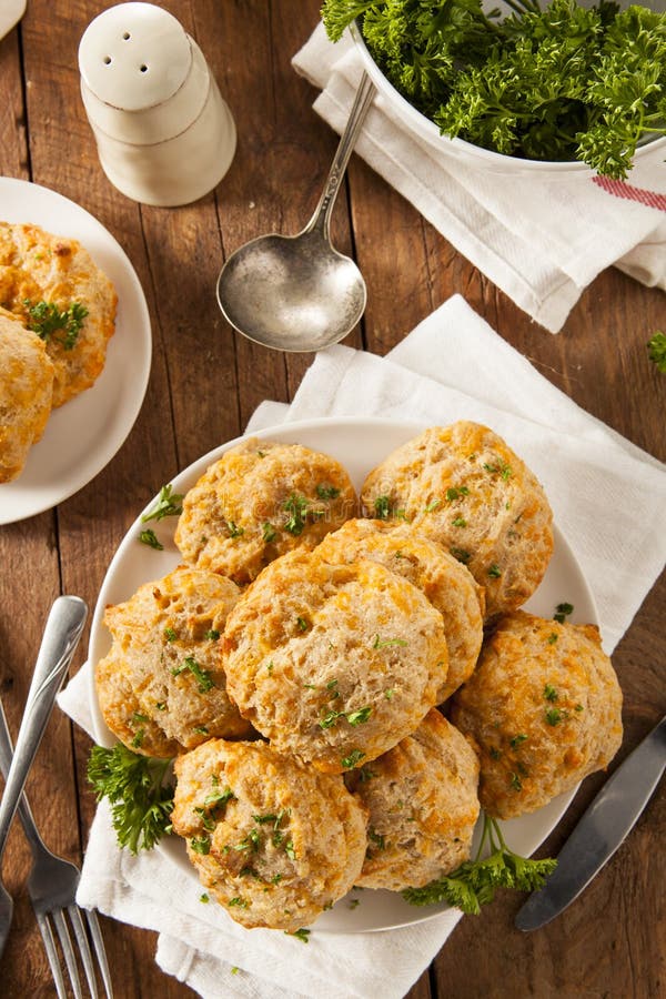 Homemade Cheddar Cheese Biscuits Stock Photo - Image of bread ...