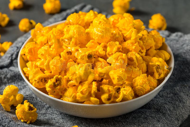Homemade Cheesey Pop Corn stock photo. Image of crunchy - 281217798