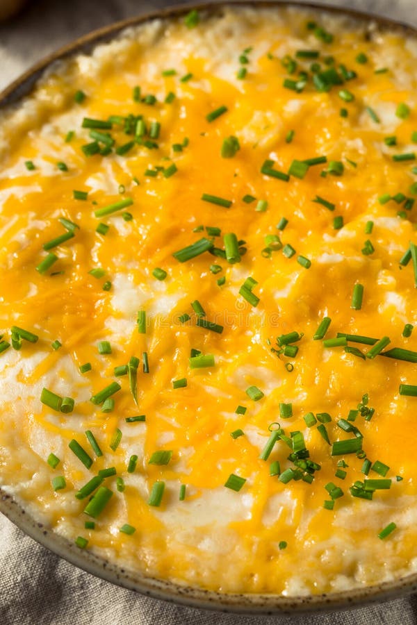 Homemade Cheesy Mashed Potatoes Stock Photo - Image of organic, dinner ...
