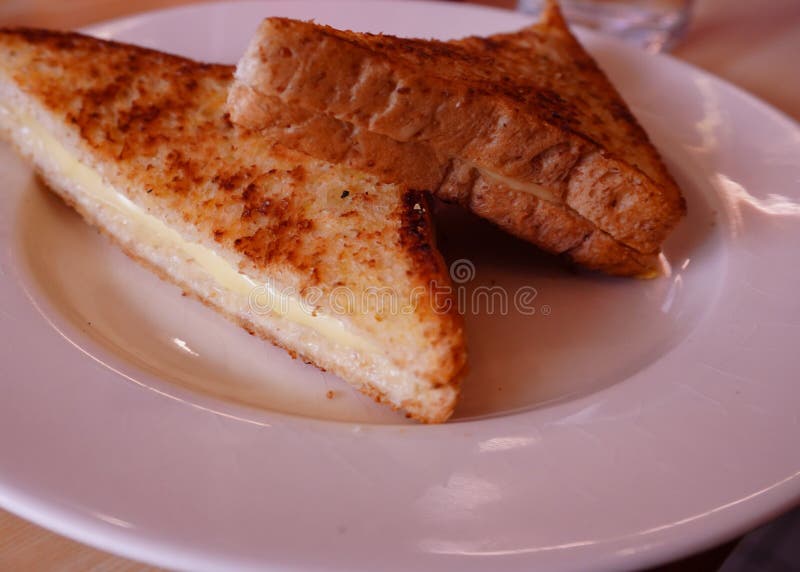 Homemade Cheesy Toast Ready To Eat. Stock Image - Image of fruit, dairy ...