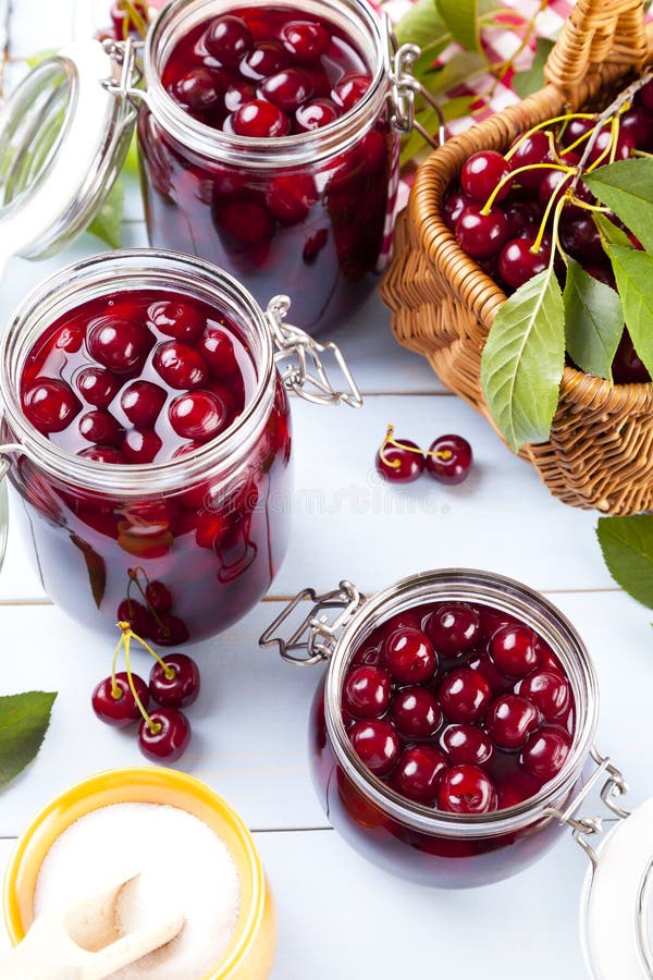 Homemade cherry compote stock image. Image of sweet - 190129169