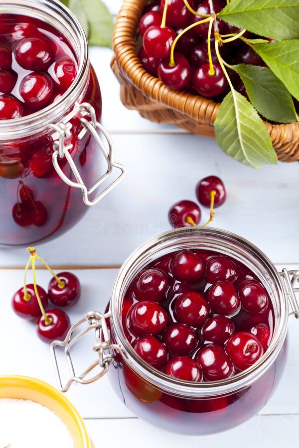 Homemade cherry compote stock image. Image of healthy - 190671667