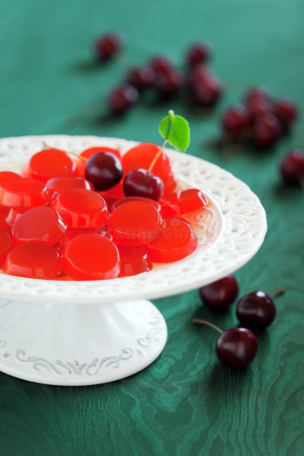 Homemade Cherry Jelly Candy Stock Photo - Image of green, berry: 30567588