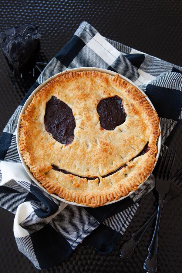 Homemade cherry pie stock photo. Image of spooky, homemade - 194151488