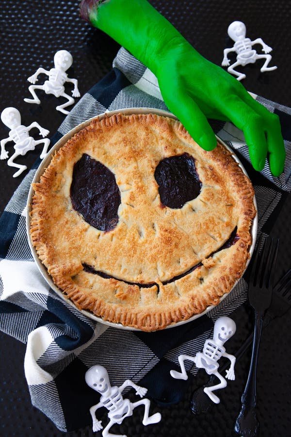 Homemade cherry pie stock image. Image of spooky, sweets - 194151843