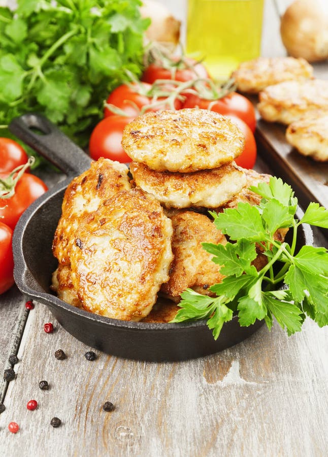 Homemade chicken pancakes stock image. Image of table - 70424679