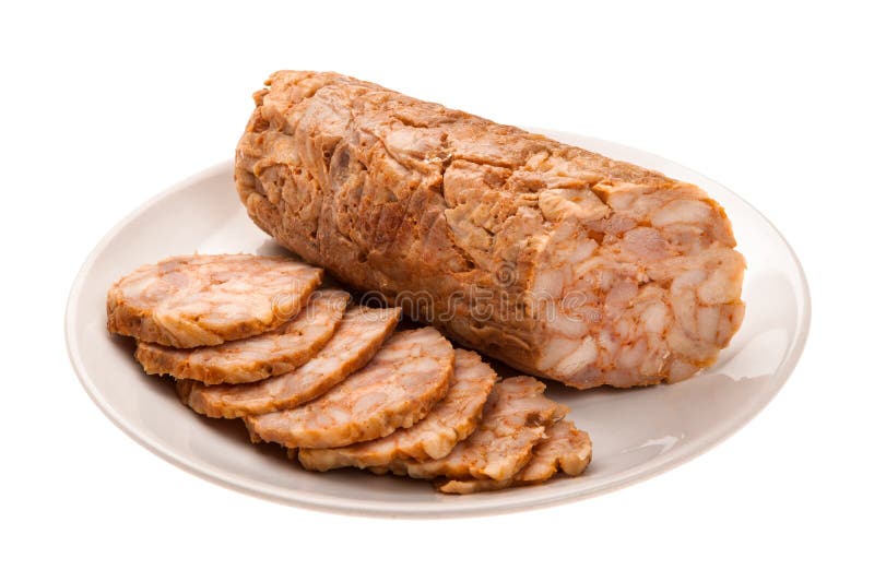 Homemade Chicken Roll on Plate Stock Image - Image of spring, cuisine ...