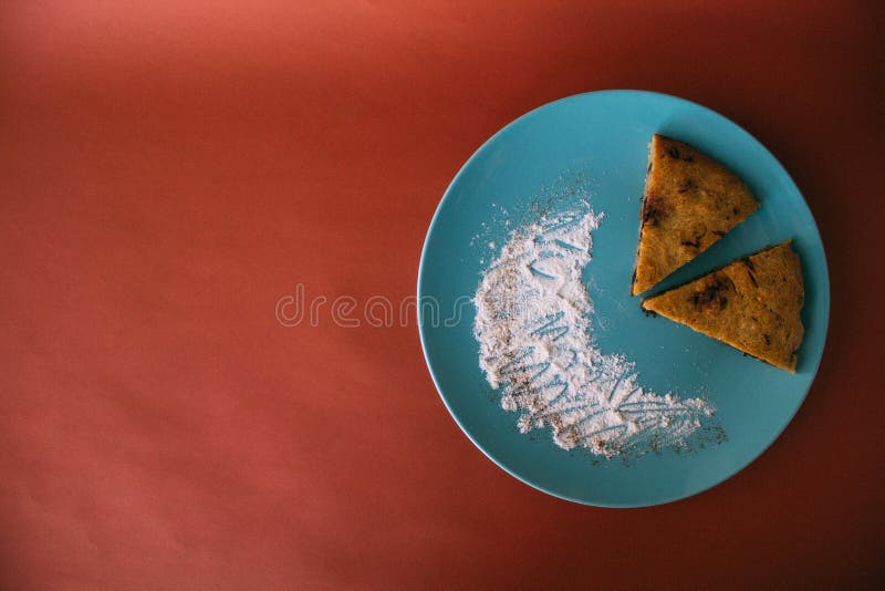 Homemade Chocolate Banana Bread Cut in Triangle Stock Image - Image of ...