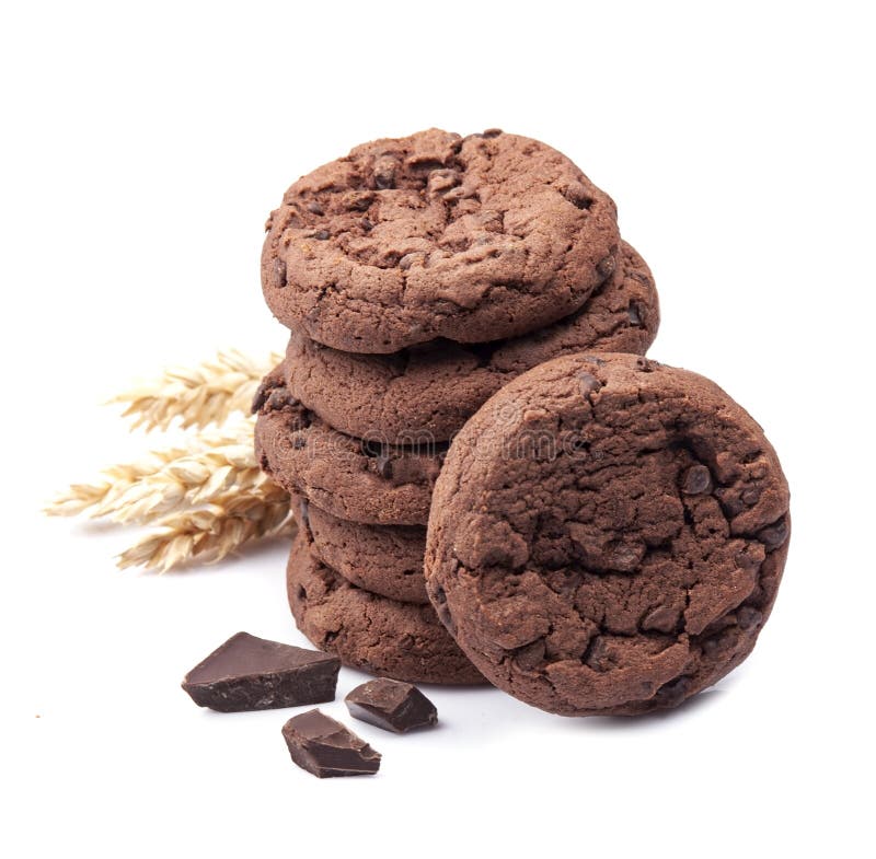 Homemade Chocolate Cookie with Chocolate Stock Photo - Image of cookie ...