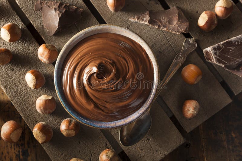 Homemade Chocolate Hazelnut Spread Stock Photo - Image of nuts, bread ...