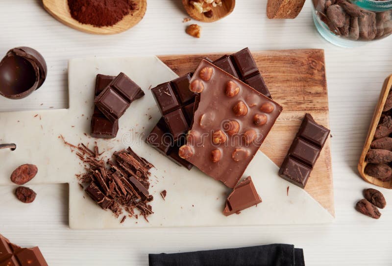 Homemade chocolate stock image. Image of crushed, brown - 238627849