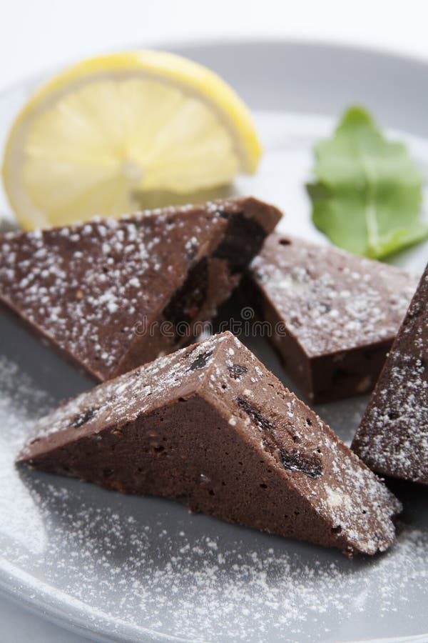 Homemade Chocolate and Lemon Stock Photo - Image of desserts, brown ...
