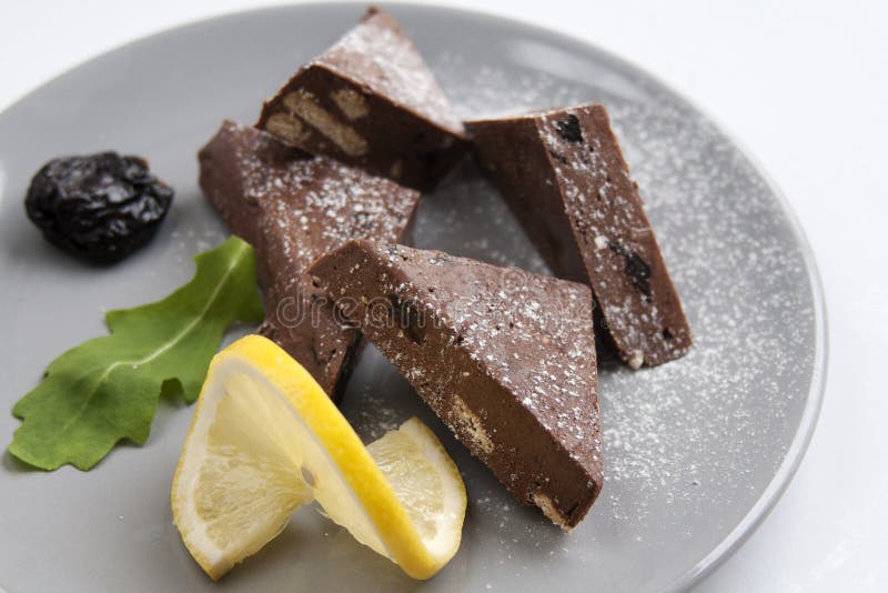 Homemade Chocolate and Lemon Stock Photo - Image of mint, baking: 29504530