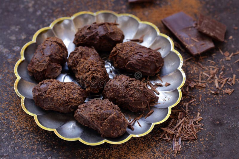 Chocolate truffle candy stock image. Image of gift, delicious - 141243815