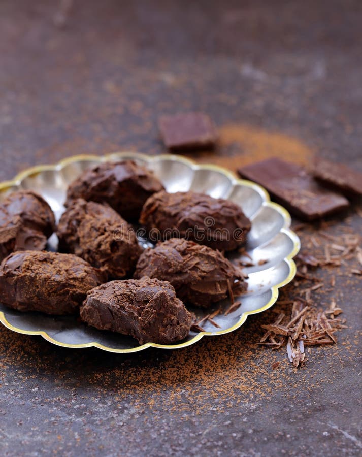 Chocolate truffle candy stock image. Image of cocoa - 141243843
