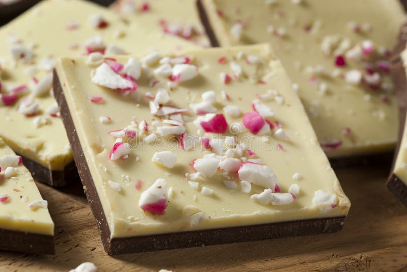 Homemade Christmas Peppermint Bark Dessert Stock Image - Image of fudge ...