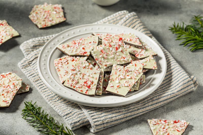 Homemade Christmas Peppermint Bark Stock Photo - Image of christmas ...