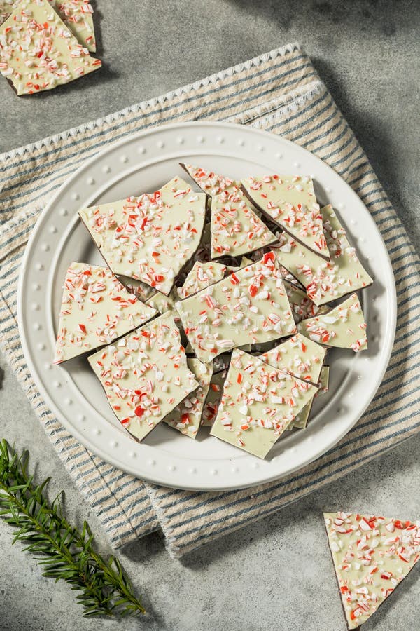 Homemade Christmas Peppermint Bark Stock Photo - Image of holiday ...