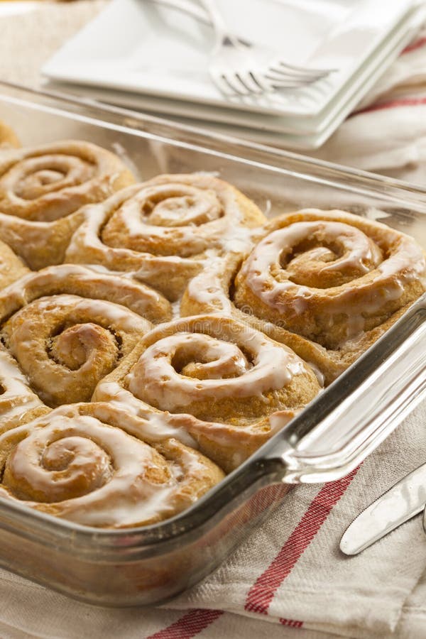 Homemade Cinnamon Roll Sticky Buns Stock Photo - Image of roll ...
