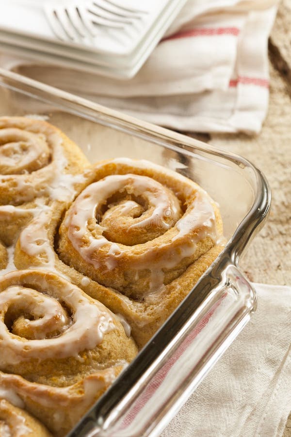 Homemade Cinnamon Roll Sticky Buns Stock Image - Image of desert, fresh ...