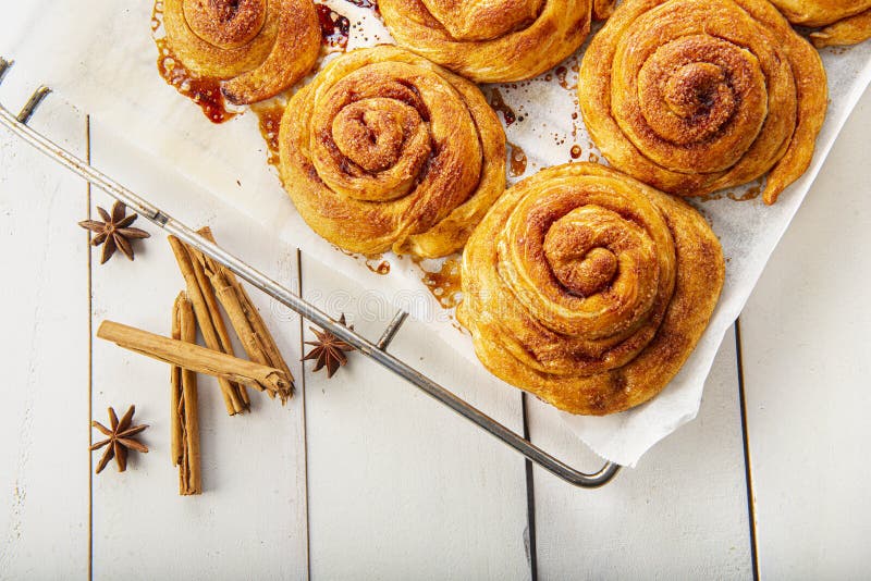 Homemade cinnamon rolls stock image. Image of food, bread - 246162039