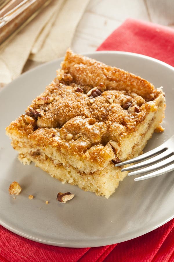 Homemade Coffee Cake with Cinnamon Stock Image - Image of organic ...