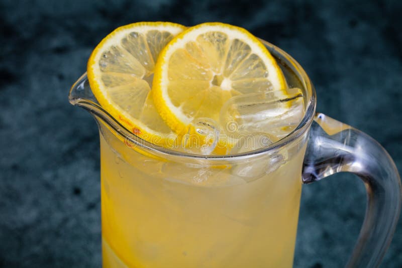 Homemade cold lemonade stock image. Image of juice, slice - 127927921