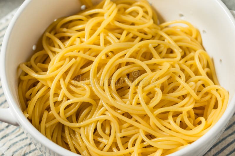Homemade Cooked Italian Spaghetti Pasta Stock Image - Image of ...