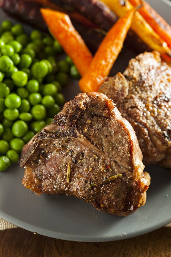 Homemade Cooked Lamb Chops stock image. Image of chop - 38580539