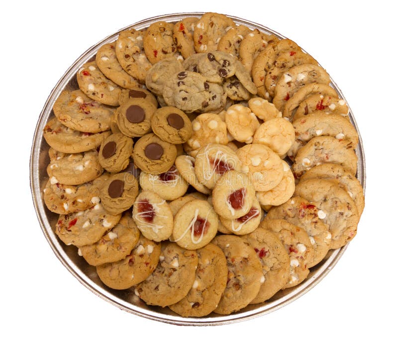 Homemade Cookie Tray Assortment Isolated Stock Image - Image of ...