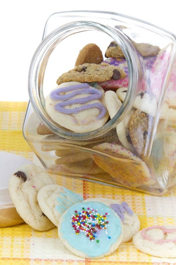 Homemade cookies in Jar stock image. Image of chip, dessert - 16357173