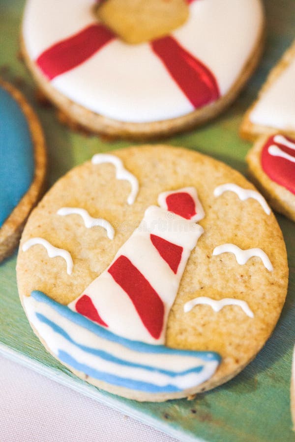 Homemade Cookies in Marina Style Stock Photo - Image of decorated ...
