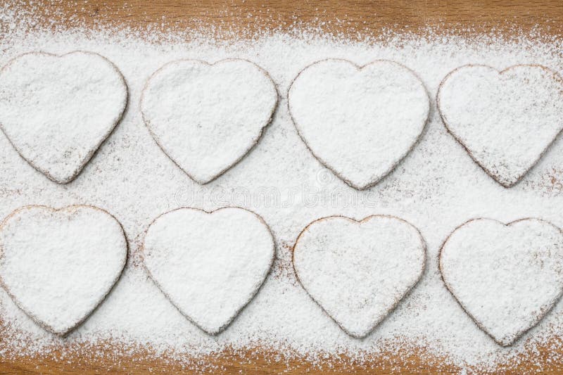 Homemade Cookies in the Shape of Hearts. Stock Photo - Image of vegan ...