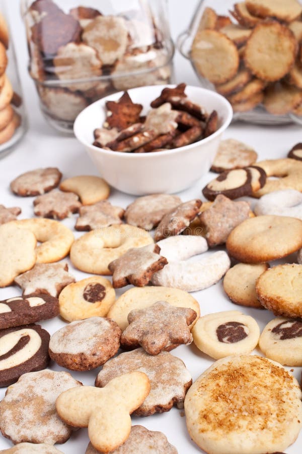 Homemade Cookies with Various Cookie Forms Stock Photo - Image of ...