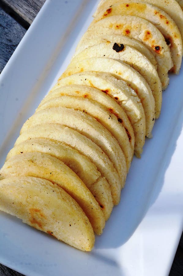 Homemade corn arepas stock photo. Image of griddle, flatbread - 63957450