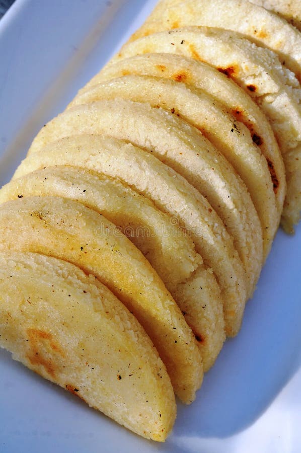 Homemade corn arepas stock photo. Image of flour, homemade - 63957566