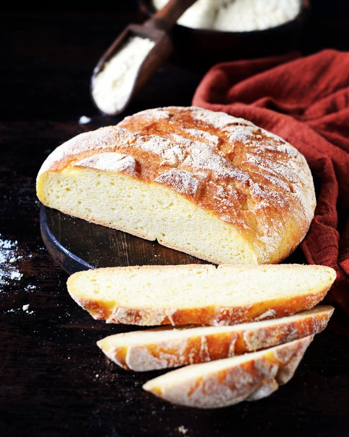 Homemade Corn Bread on a Dark Wooden Table Stock Photo - Image of ...