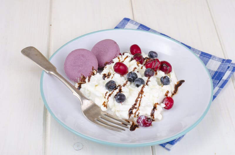 Homemade Cottage Cheese with Berries Stock Photo - Image of dairy ...