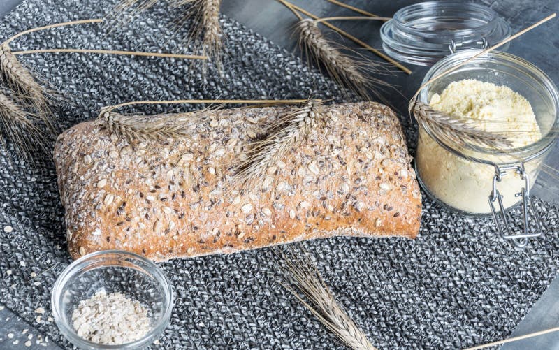 Homemade Crispy Bread Crumbs with Corn Cobs Stock Image - Image of ...