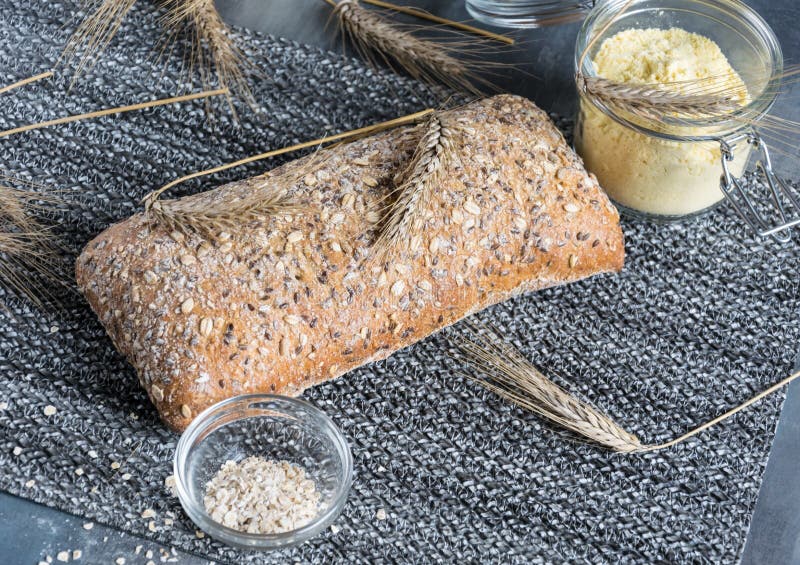 Homemade Crispy Bread Crumbs with Corn Cobs Stock Image - Image of ...